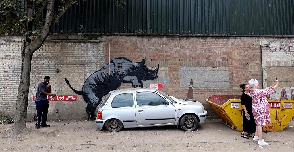Es ist ein Nashorn: Wieder Banksy-Werk in London aufgetaucht ...